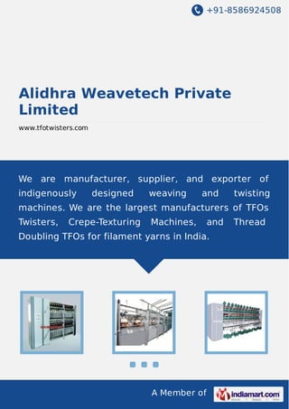 Alidhra weavetech-private-limited | PDF
