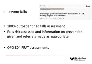 Integrating your service with falls, physiotherapy and primary care ...