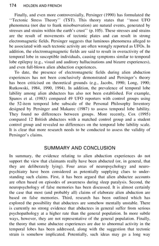 Alien abduction experiences some clues from neuropsychology and ...