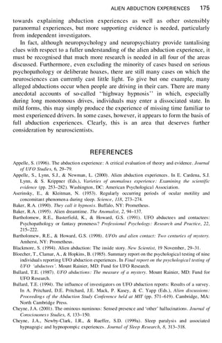 Alien abduction experiences some clues from neuropsychology and ...