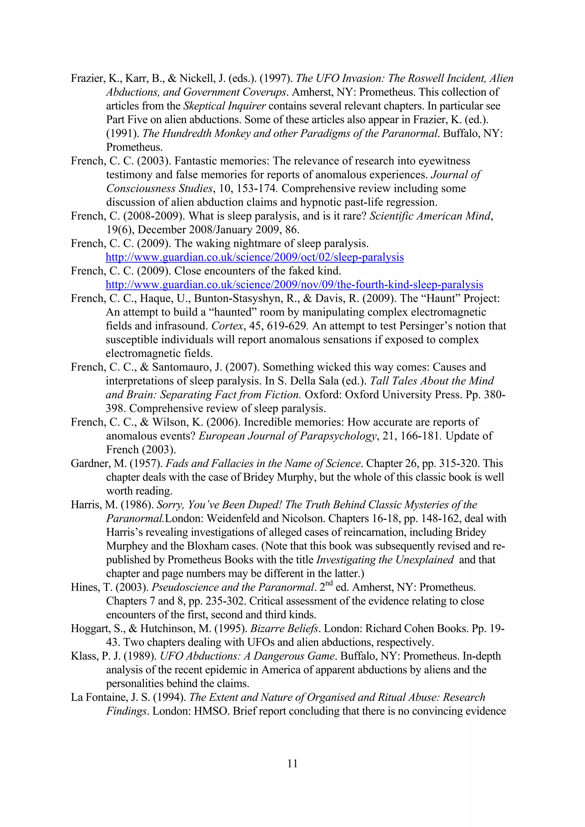 Alien abduction handout_french | PDF