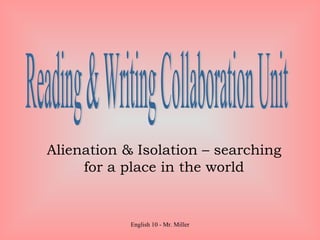 Alienation & Isolation Wiki Project | PPT | Fiction | Books and Literature