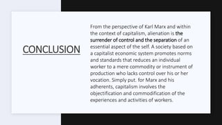 Karl Marx's Alienation Theory | PPTX