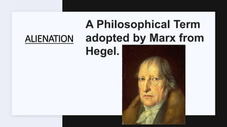 Karl Marx's Alienation Theory | PPTX