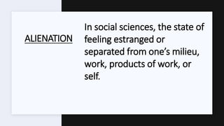 Karl Marx's Alienation Theory | PPTX