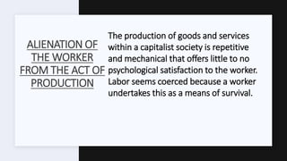 Karl Marx's Alienation Theory | PPTX