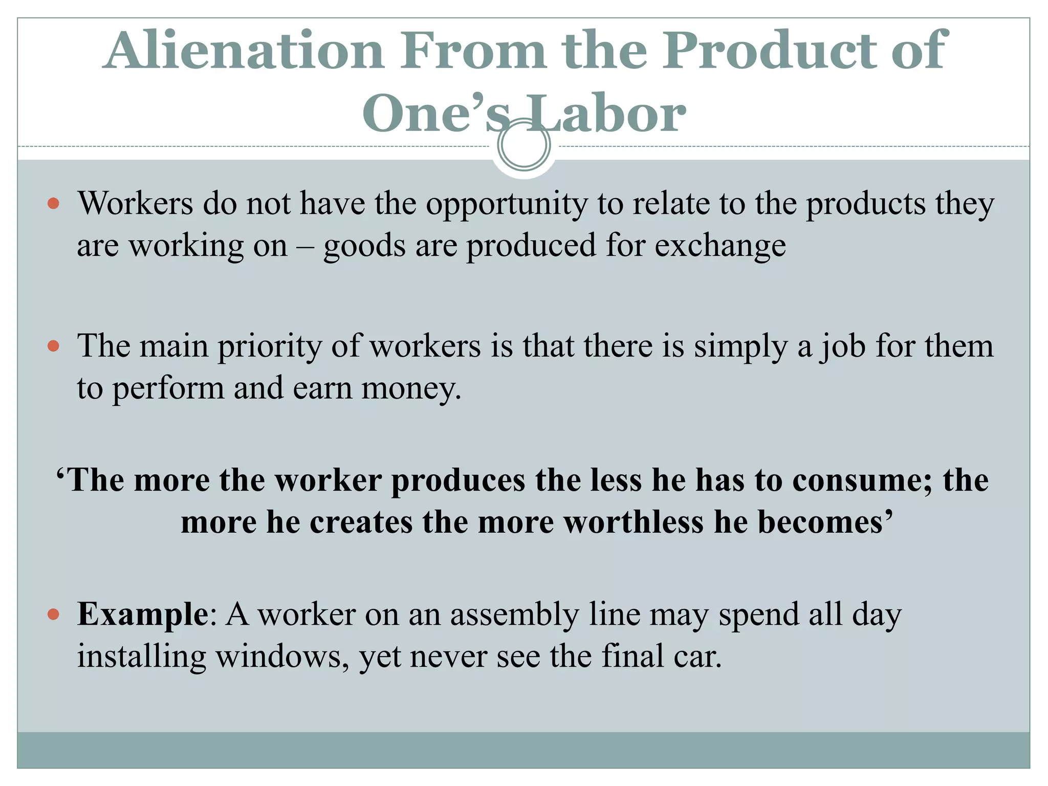 Alienation at workplace | PPTX