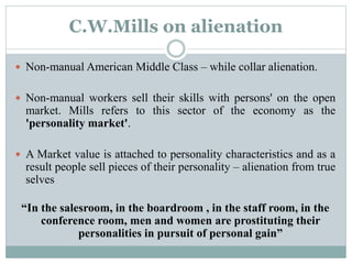 Alienation at workplace | PPTX