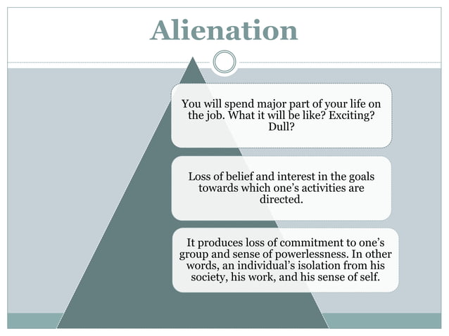 Alienation at workplace | PPTX