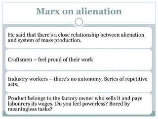 Alienation at workplace | PPTX