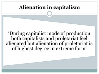 Alienation at workplace | PPTX