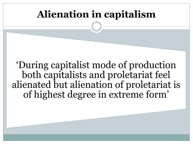 Alienation at workplace | PPTX