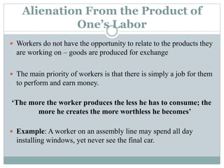 Alienation at workplace | PPTX