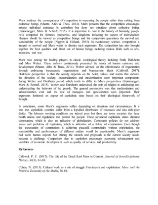 Alienation of labor by karl marx review and critique | DOCX | Politics