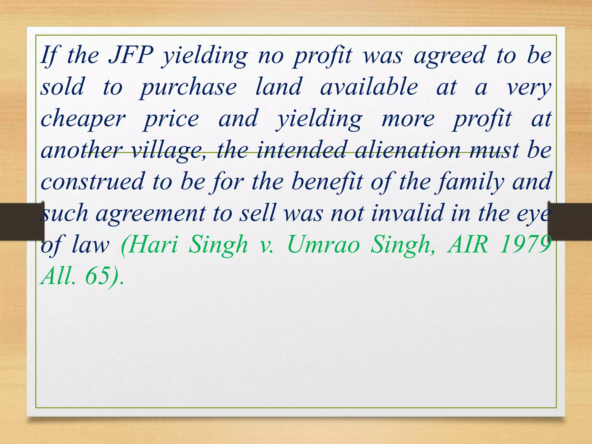Alienation of Joint Family Property | PDF