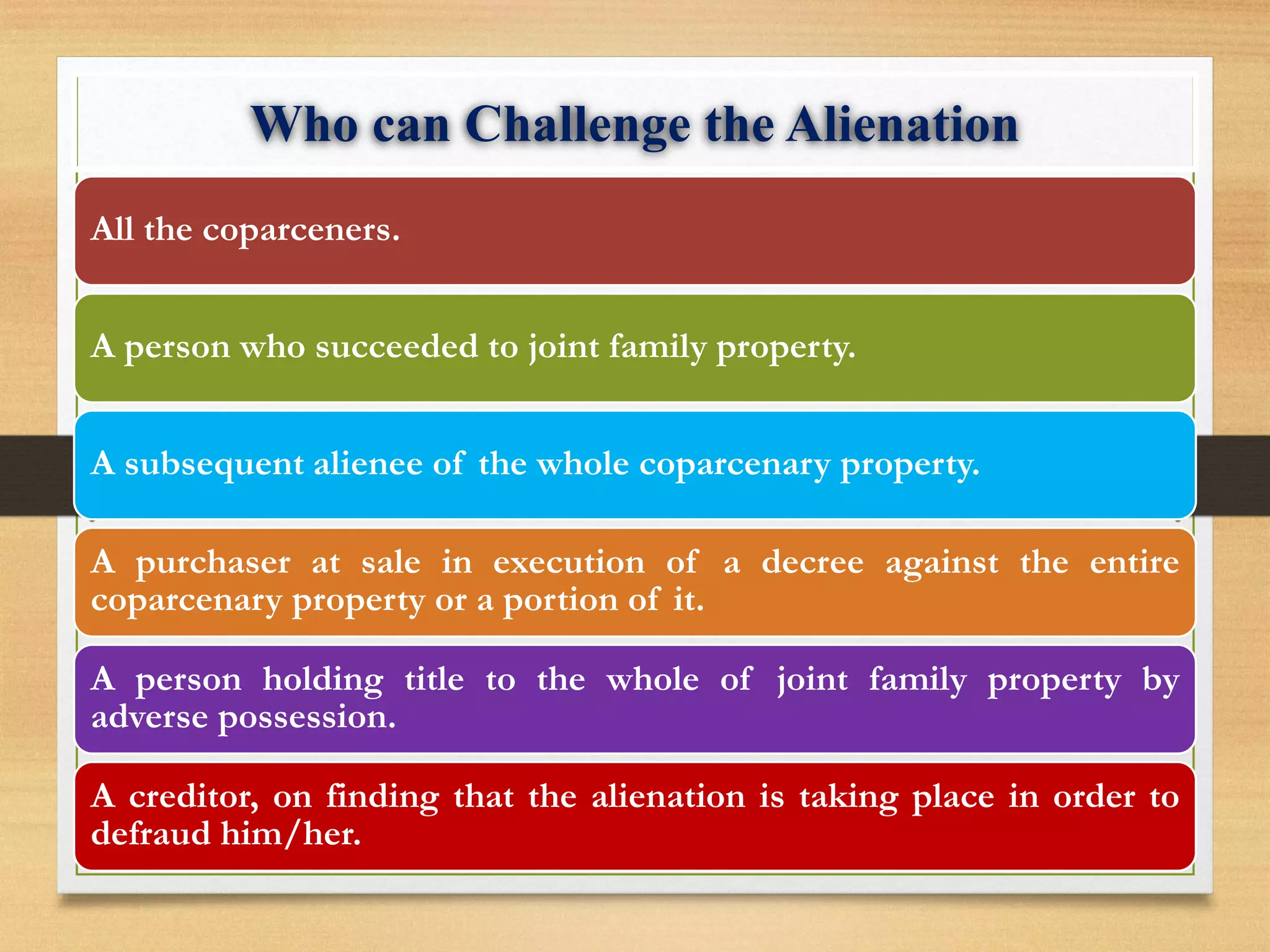 Alienation of Joint Family Property | PDF