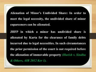 Alienation of Joint Family Property | PDF