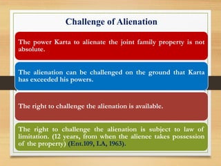Alienation of Joint Family Property | PDF