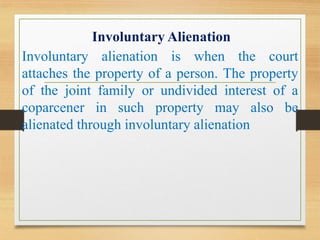 Alienation of Joint Family Property | PDF