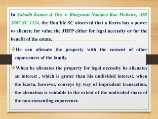 Alienation of Joint Family Property | PDF