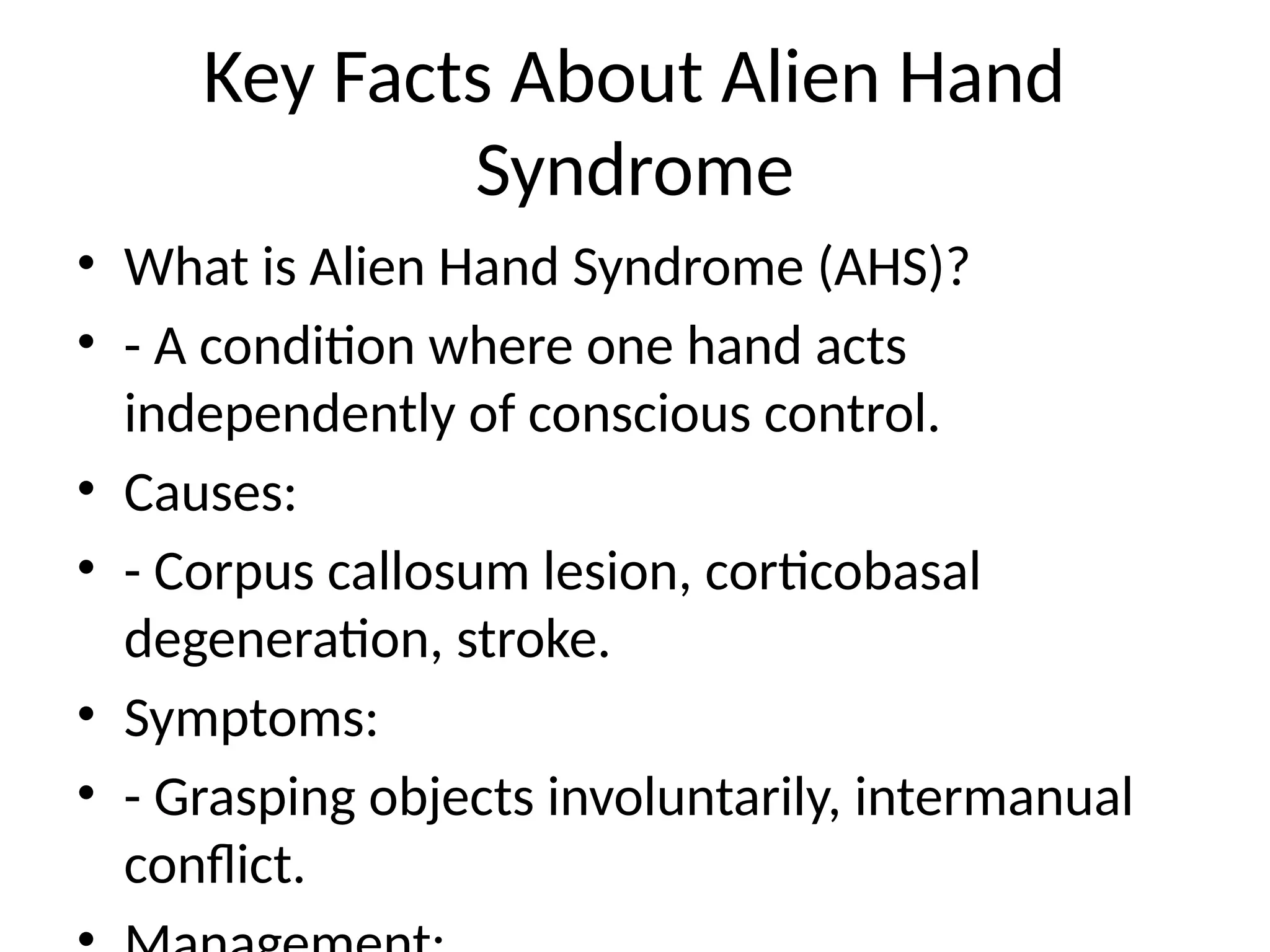 Alien_Hand_Syndrome_Presentationjejeneneenne | PPT
