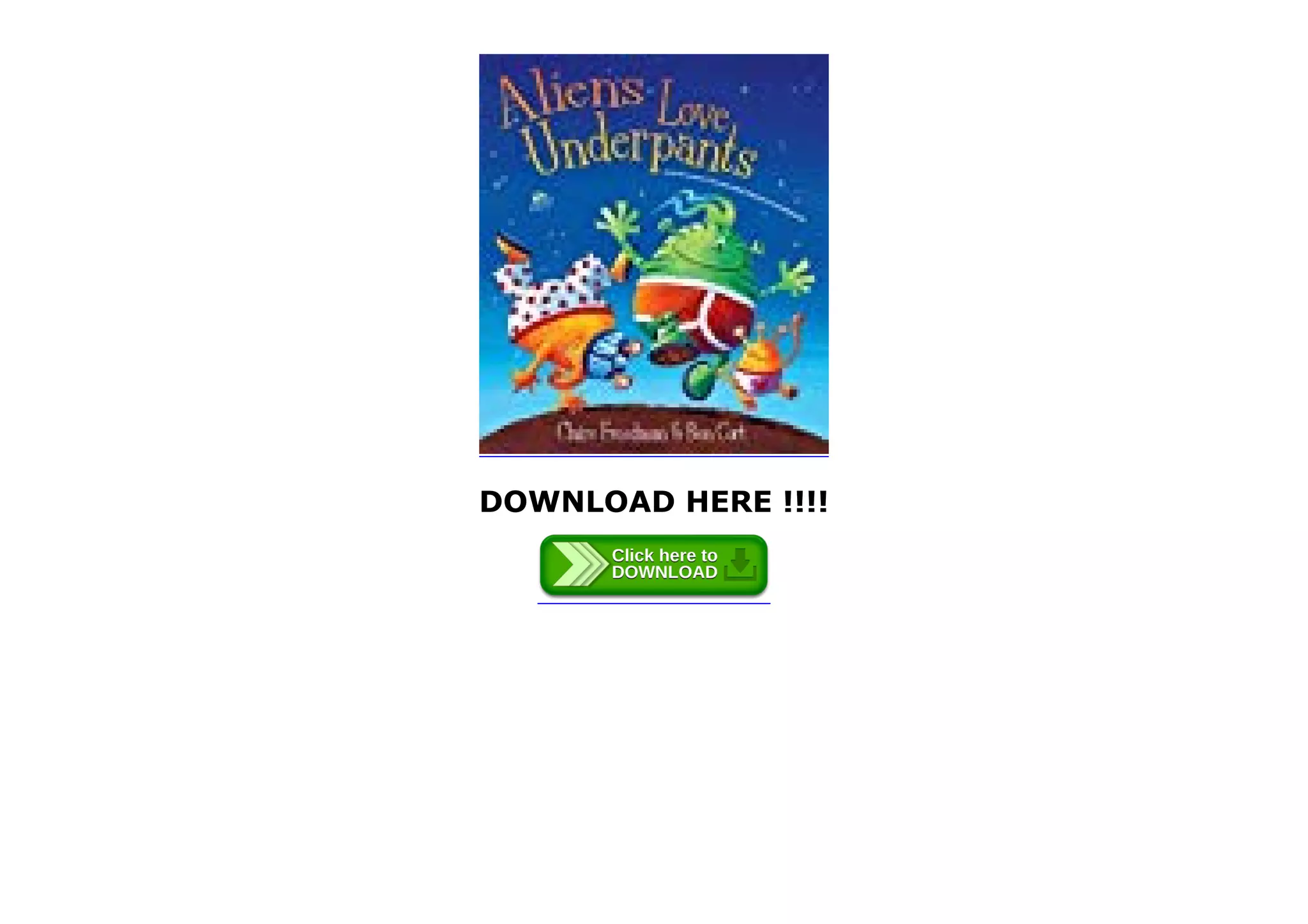 [POPULAR]Aliens Love Underpants: Deluxe Edition | PDF