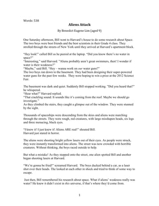 Aliens adventure benedict eugene lim-under9-beijing biss | PDF