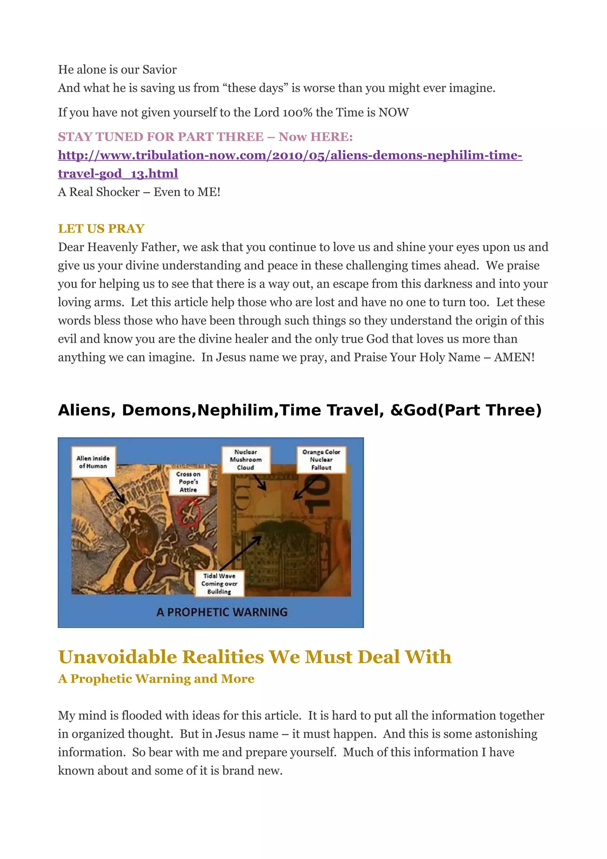 Aliens, demons, nephilim, time travel,and God | PDF