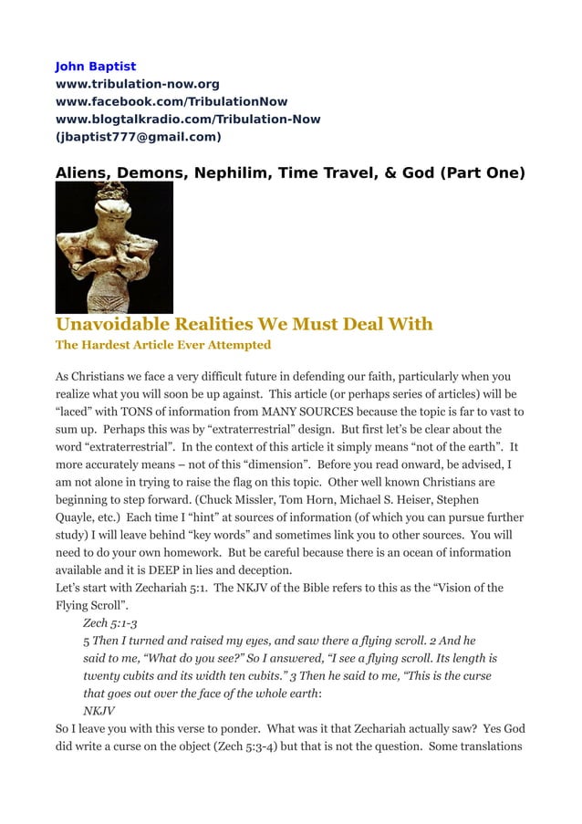Aliens, demons, nephilim, time travel,and God | PDF