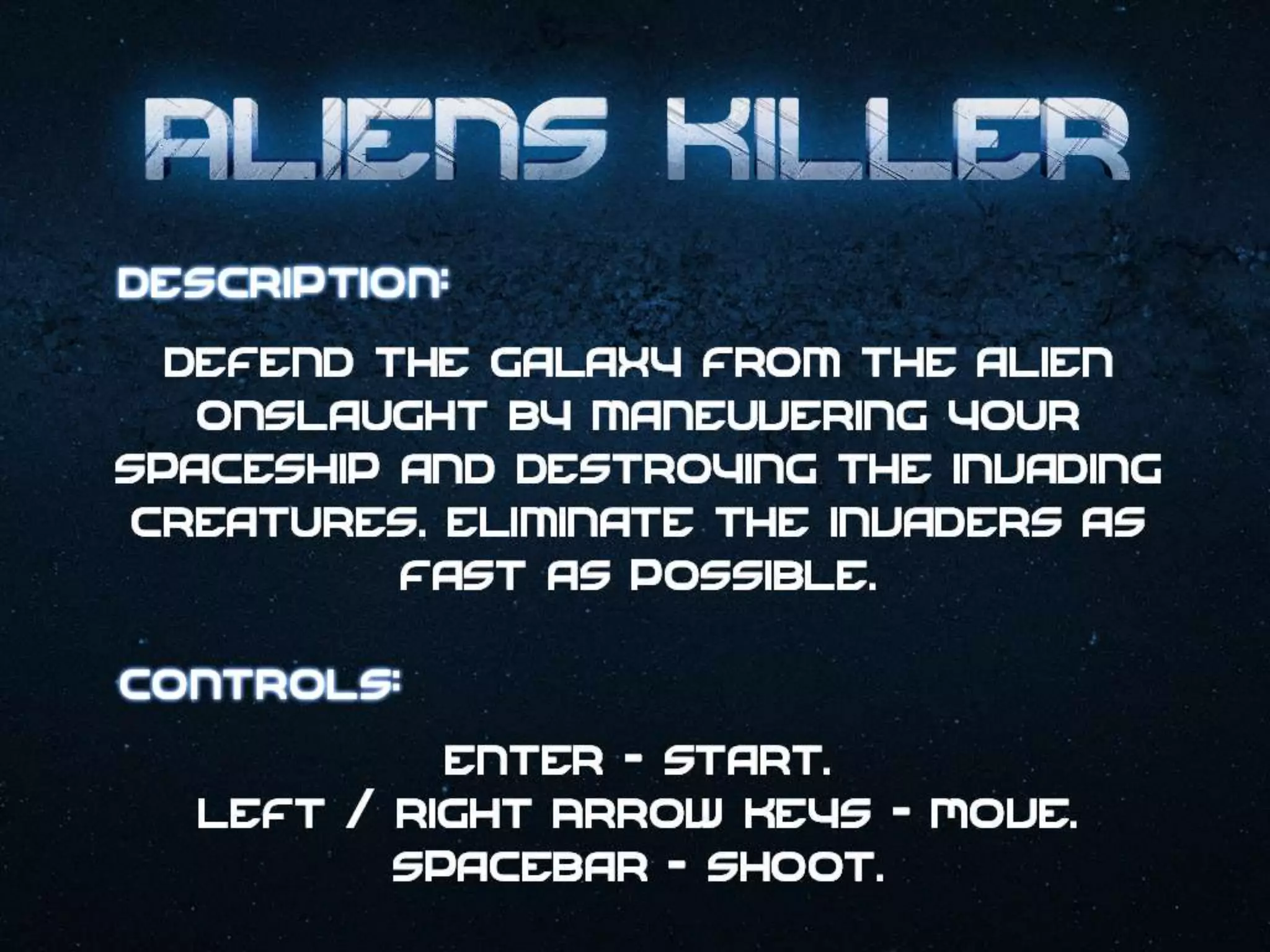 Aliens killer | PPTX