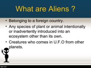 Aliens on other planets | PPT