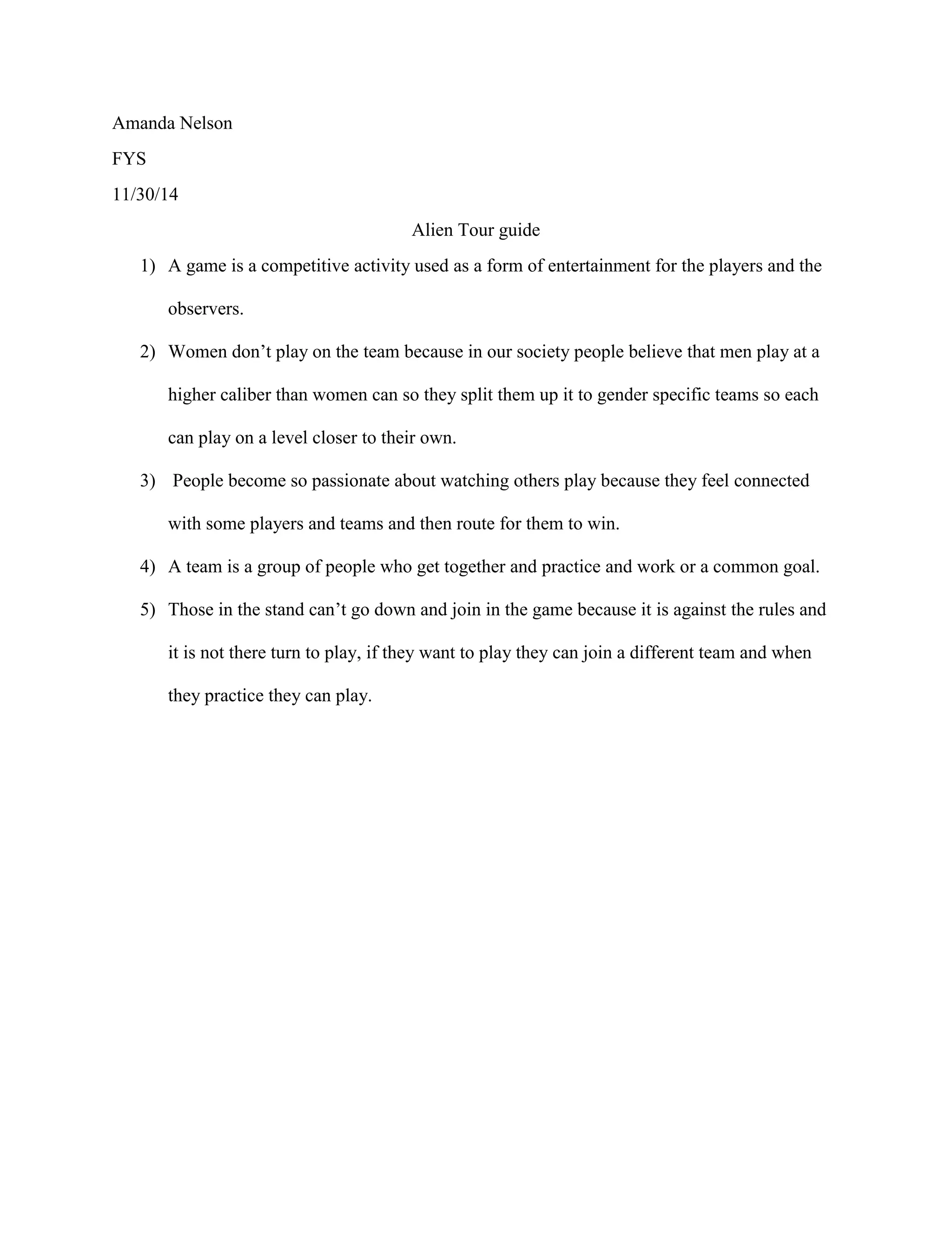 Alien tour guide | DOCX