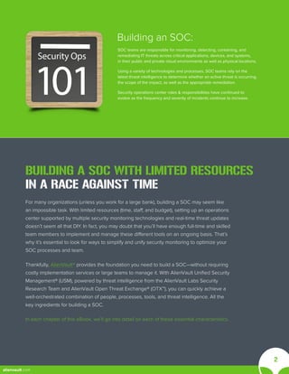 Alienvault how to build a security operations center (on a budget ...