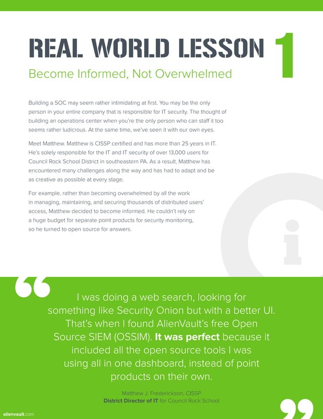 Alienvault how to build a security operations center (on a budget) (2017, alienvault) | PDF ...