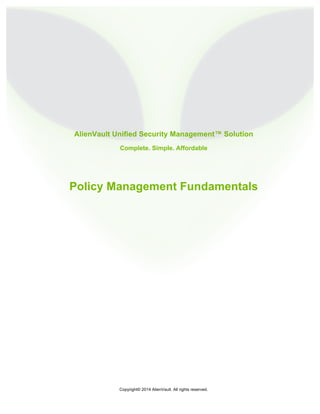 Alien vault _policymanagement | PDF