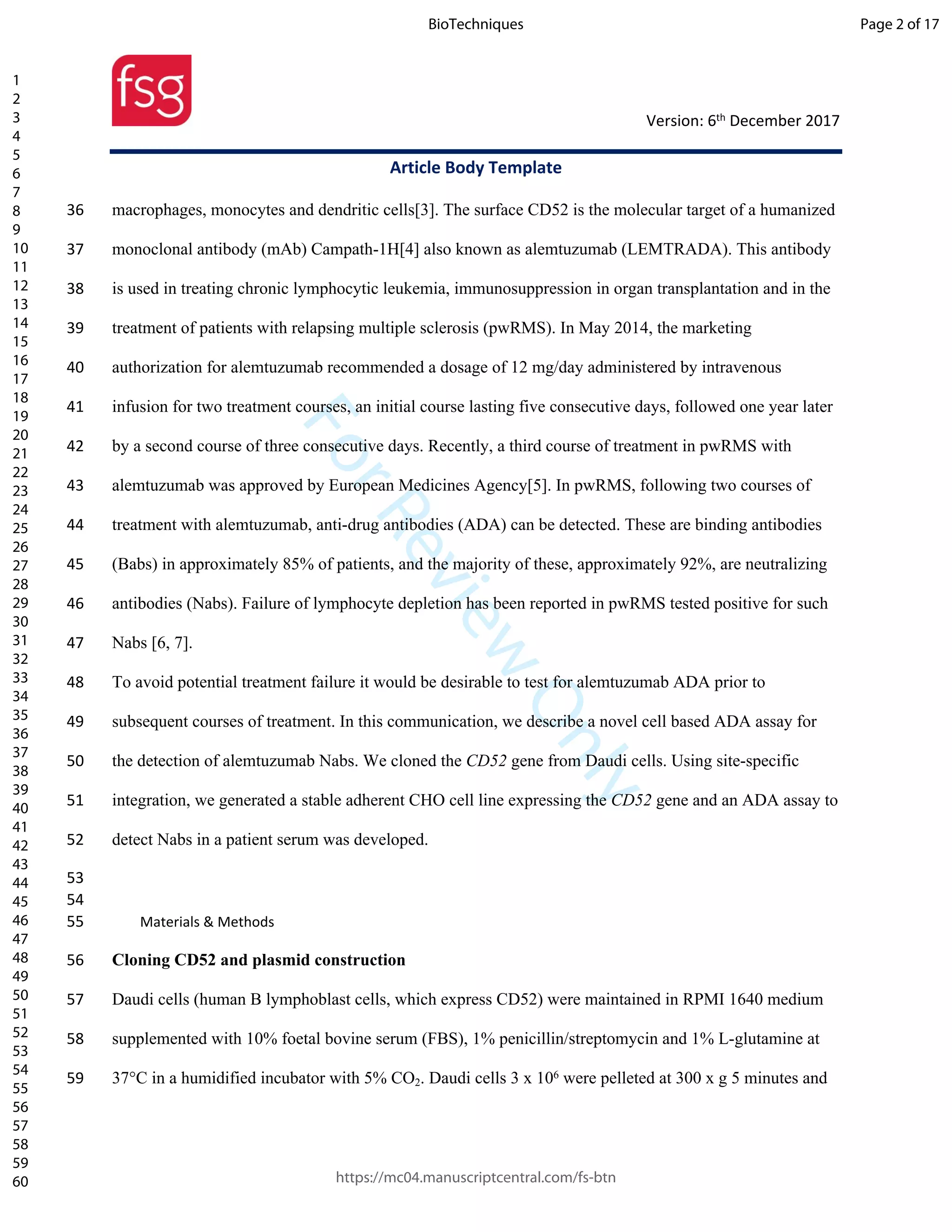 Ali et al. 2020 biotechniques | PDF