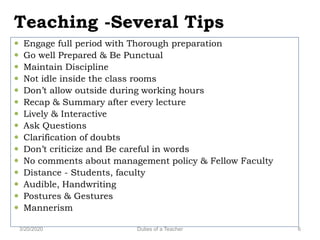 A life of a Teacher | PPT