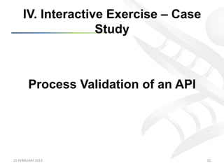 A Lifecycle Approach to Process Validation | PPT