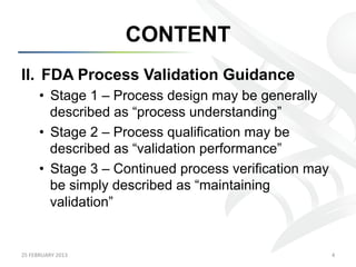 A Lifecycle Approach to Process Validation | PPT