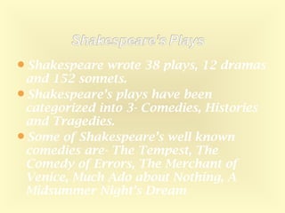 A life story of william shakespeare | PPT