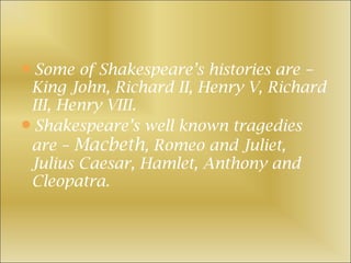 A life story of william shakespeare | PPT