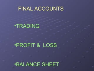 Ali final accounts | PDF