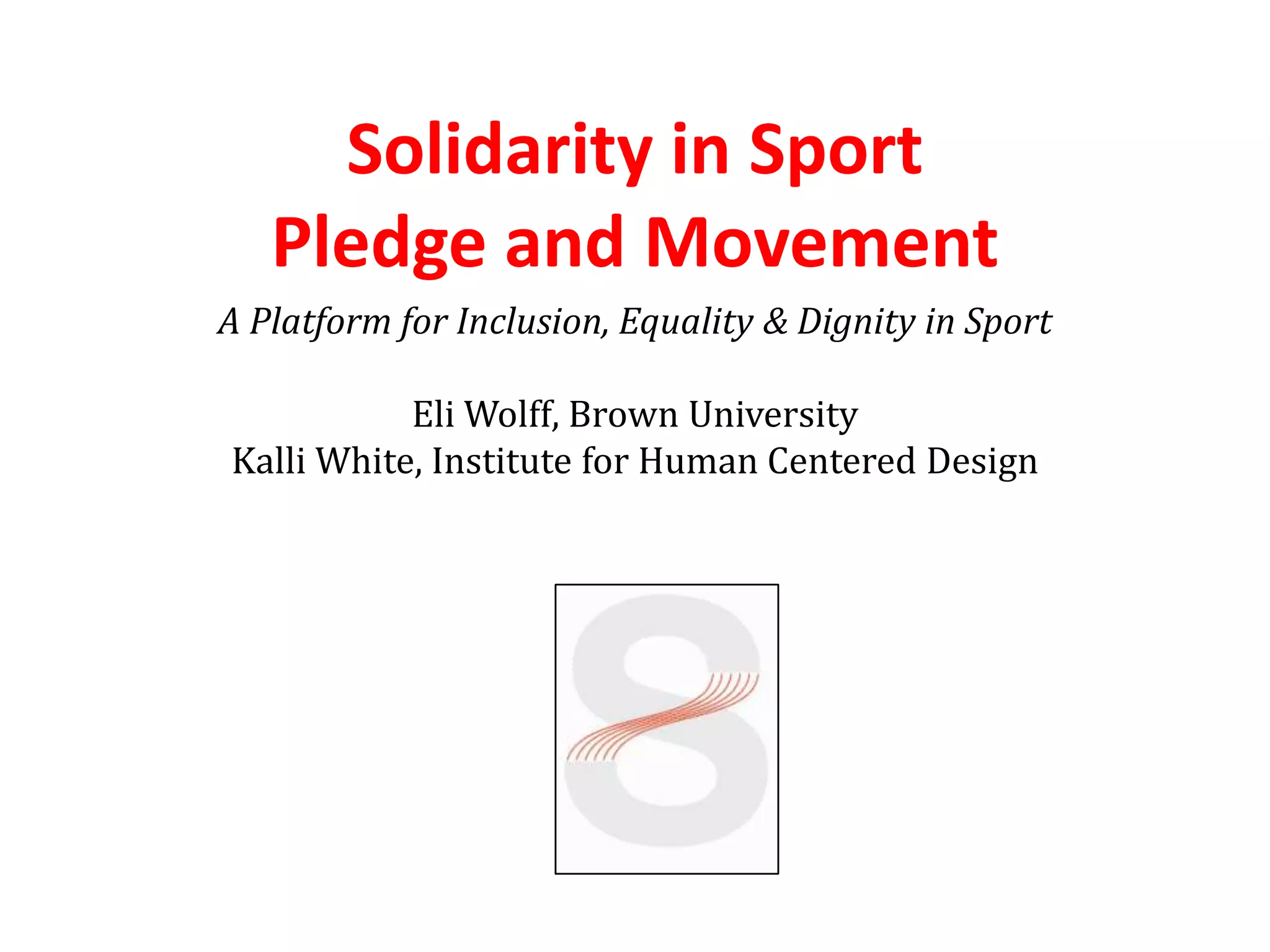 Solidarity in Sport Pledge & Movement | PPT