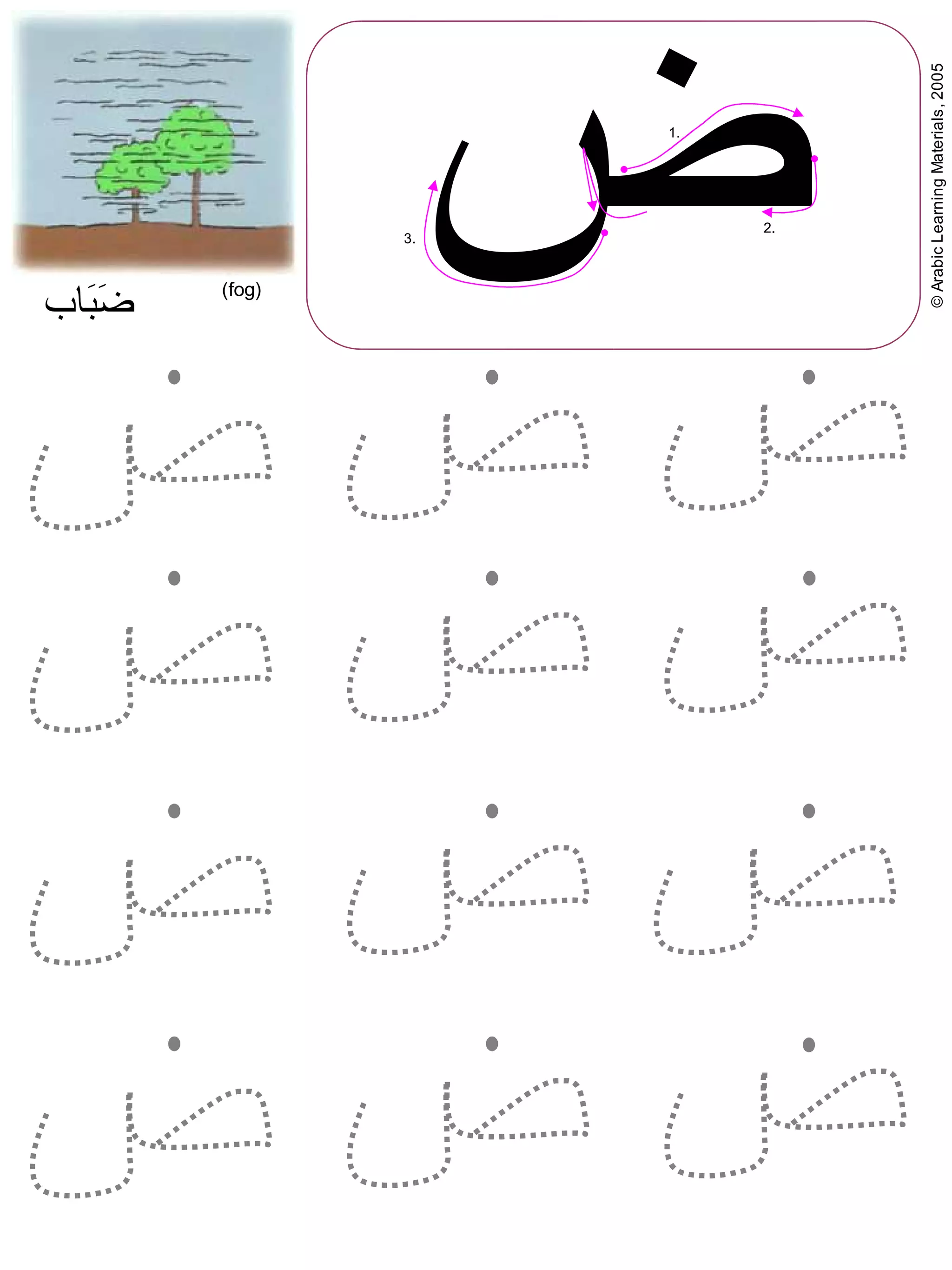 Alif to Yaa ┇Arabic Writing ┇Practice Sheets ┇Dotted Lines | PDF