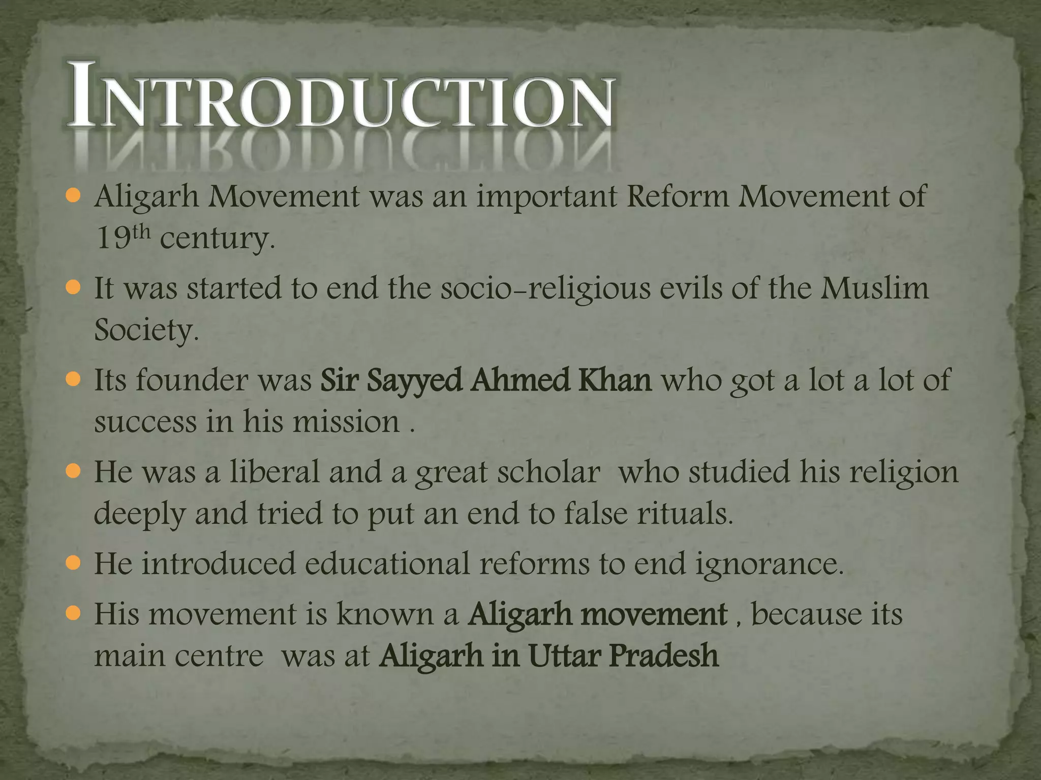 Aligarh movement | PPTX