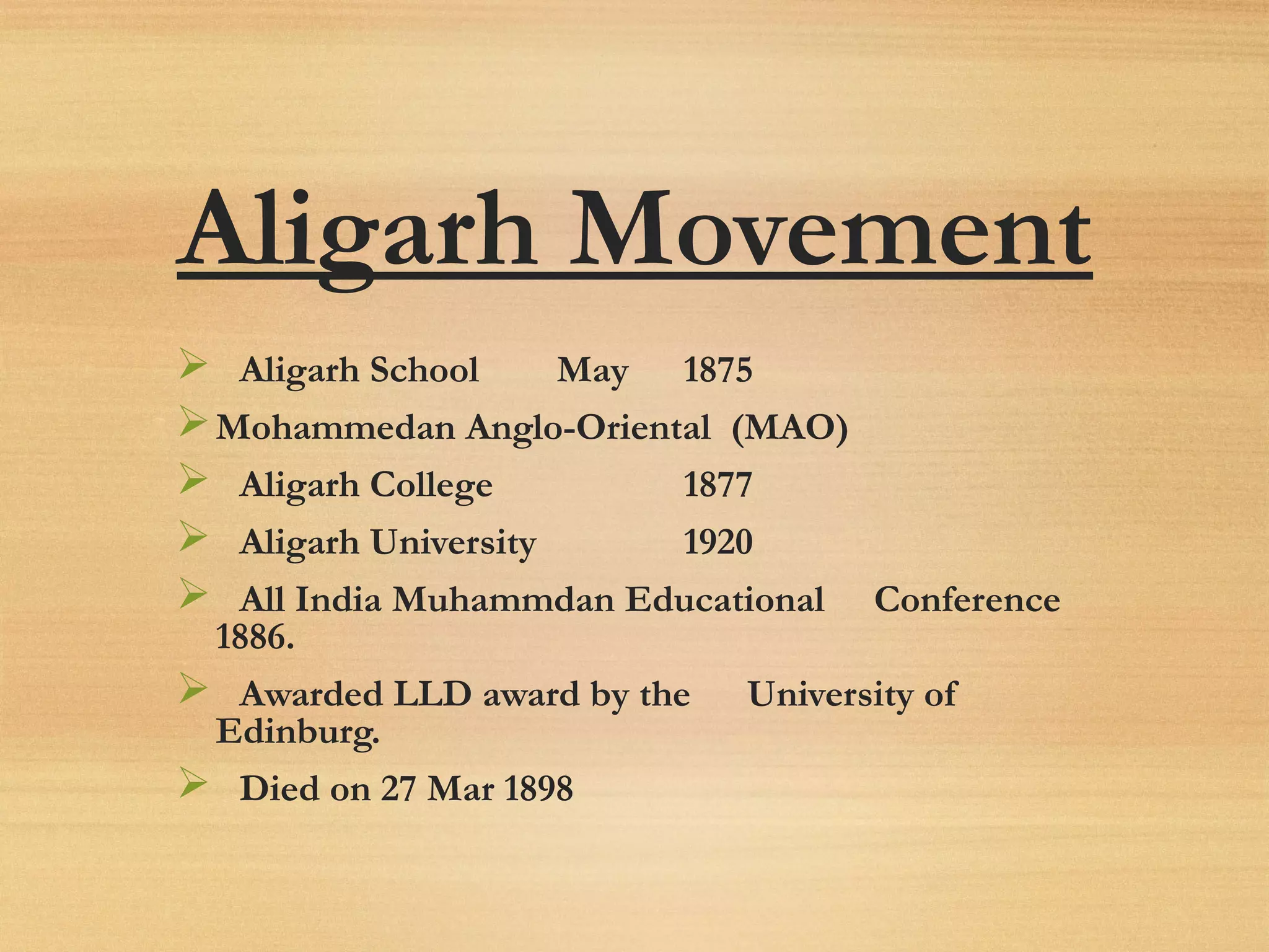 Aligarh movement lecture 3 | PPT