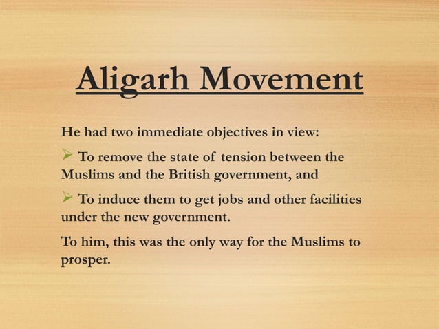 Aligarh movement lecture 3 | PPT