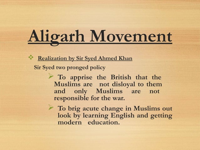 Aligarh movement lecture 3 | PPT