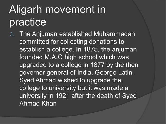 Aligarh movement and syed ahmad khan | PPTX | Islam | Religion ...