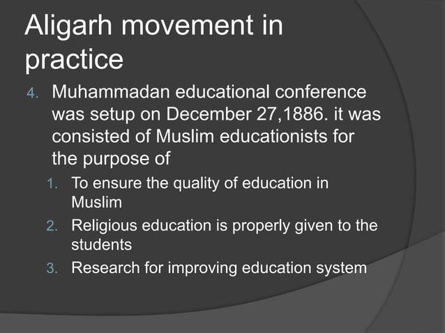 Aligarh movement and syed ahmad khan | PPTX | Islam | Religion ...
